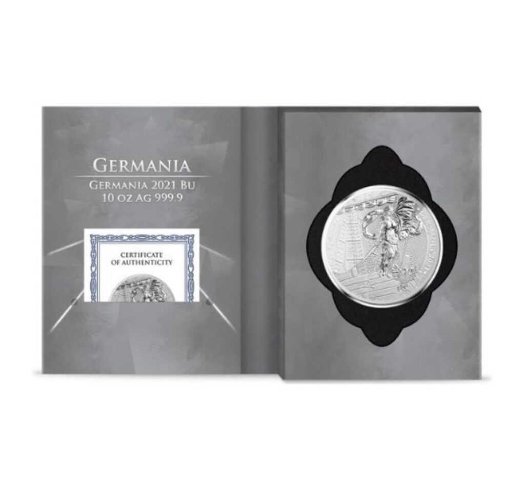Lady Germania Silver Coin 10 Oz 2021 - Bullion Club