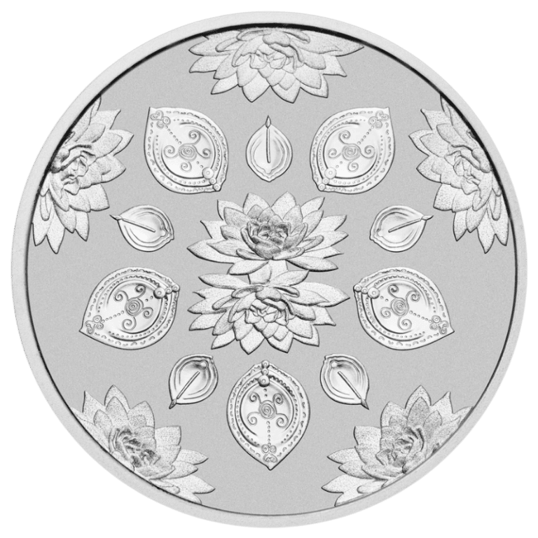 Happy Diwali - Medallion Silver Gilded Coin 1 Oz 2021 - Bullion Club