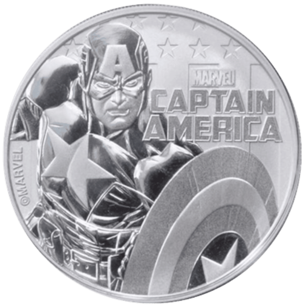 Marvel - Captain America Silver Coin 1 Oz 2019 - Bullion Club