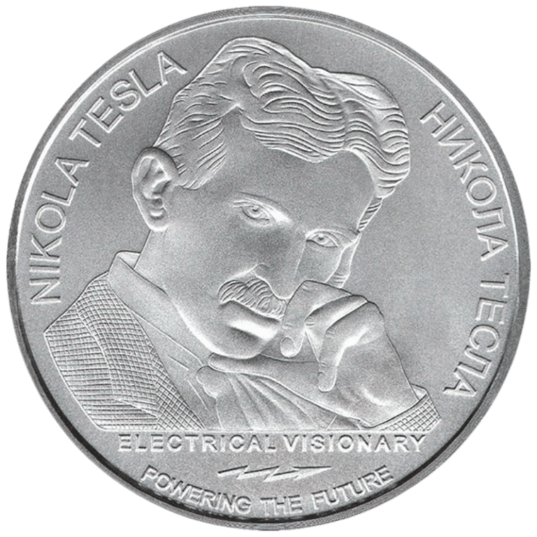 Nikola Tesla - Field Free Energy Silver Coin 1 Oz 2021 - Bullion Club