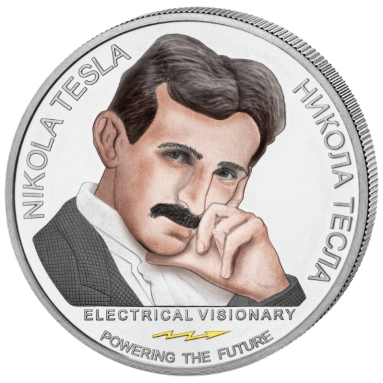 Nikola Tesla - Silver Color Coin 1 Oz 2018 - Bullion Club