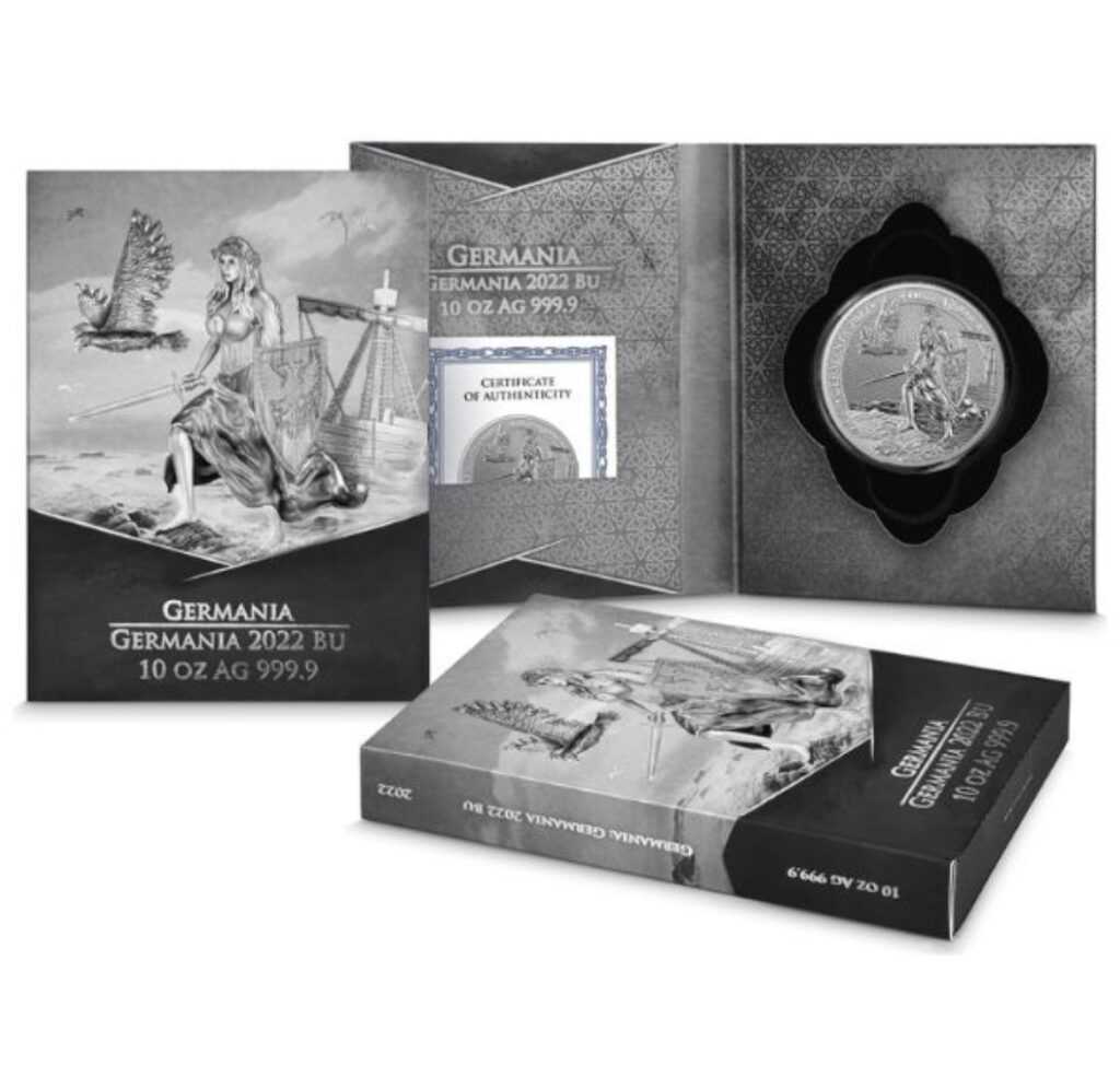 Lady Germania Silver Coin 10 Oz 2022 - Bullion Club