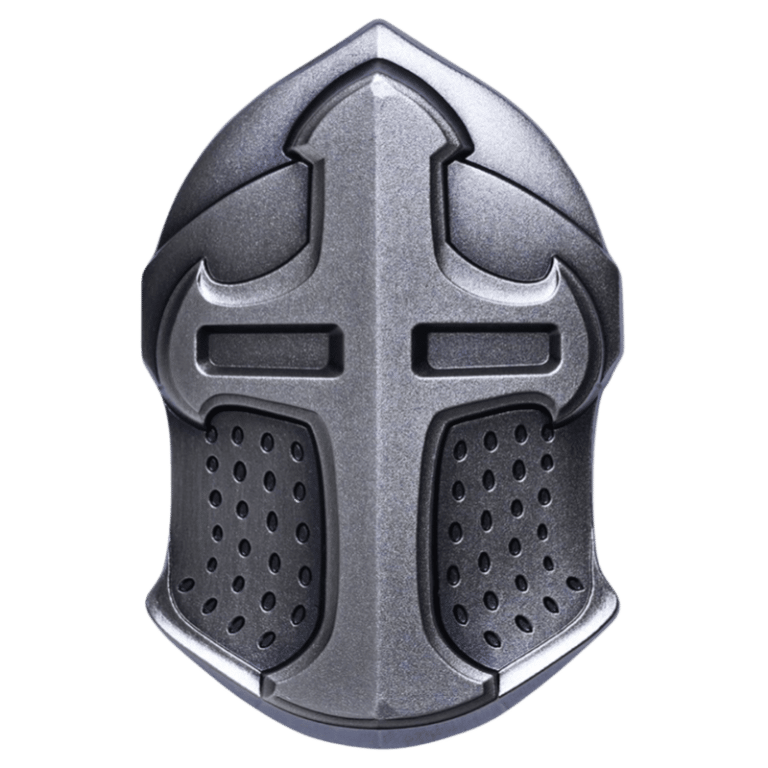 Ancient Warriors Mask - Crusader Knight Helmet Silver 2 Oz 2022 ...