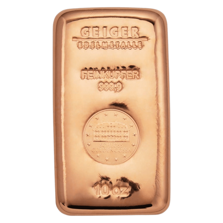 Geiger Copper Cast Bar 10 Oz - Bullion Club