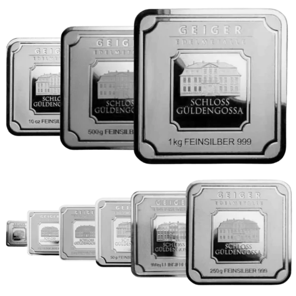 Geiger Square Silver Bar's - Bullion Club