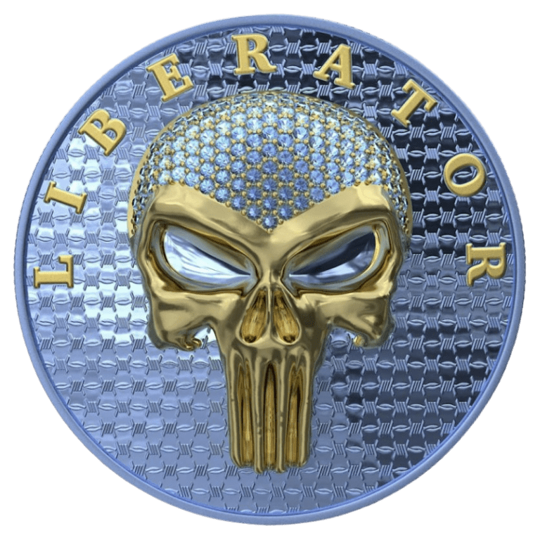 Liberator – Dark Side Soul - Light Blue Silver Coin 1 Oz 2021 - Bullion ...