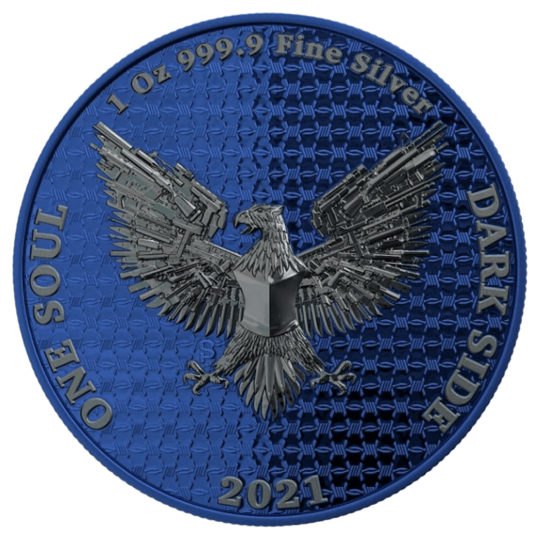 Liberator – Dark Side Soul - Blue Silver Coin 1 Oz 2021 - Bullion Club