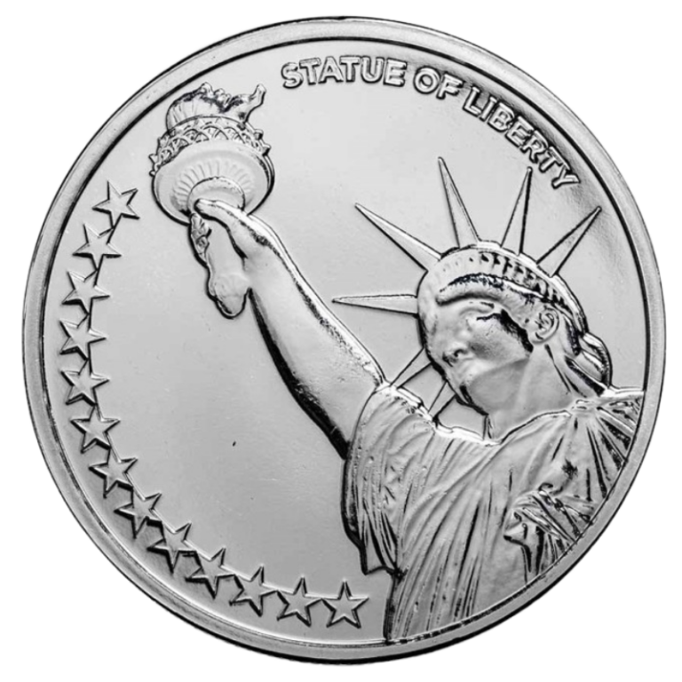 Statue of Liberty Silver Coin 1 Oz - Bullion Club