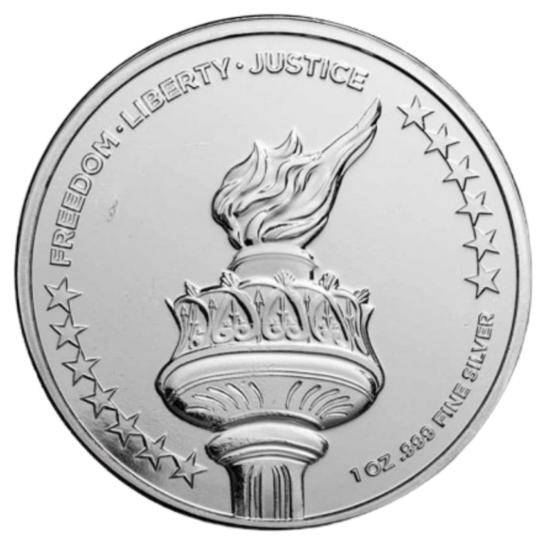 Statue of Liberty Silver Coin 1 Oz - Bullion Club