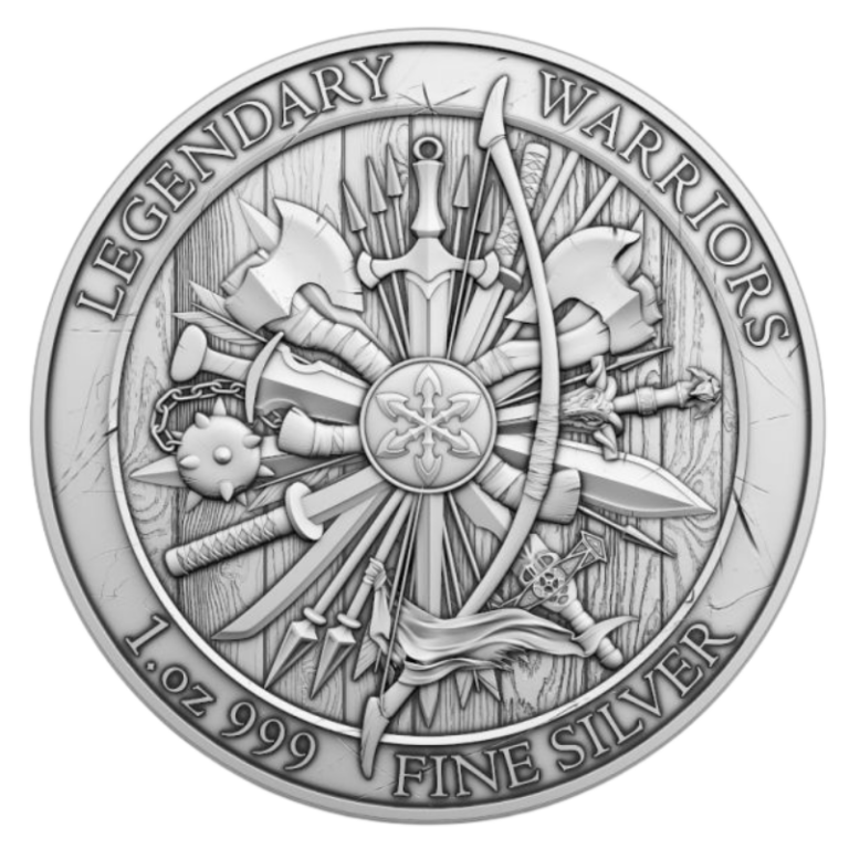 Legendary Warriors - Genghis Khan Silver Coin 1 Oz - Bullion Club