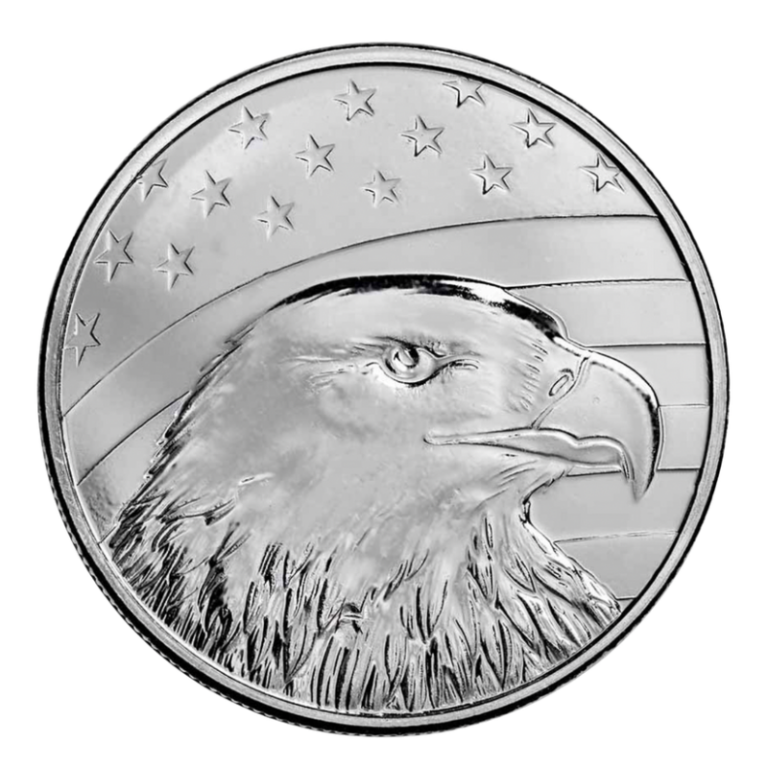 American Bald Eagle, Flag & Capital Silver Coin 1 Oz - Bullion Club