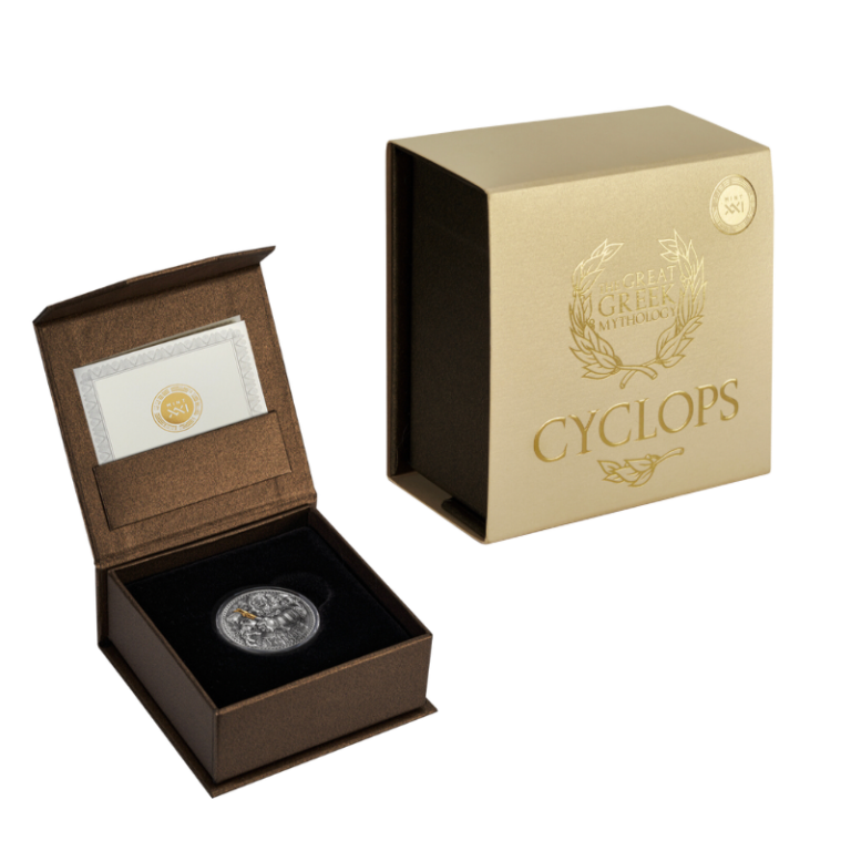 Great Greek Mythology - Cyclops Silver Gilded Coin 1 Oz 2022 - Bullion Club