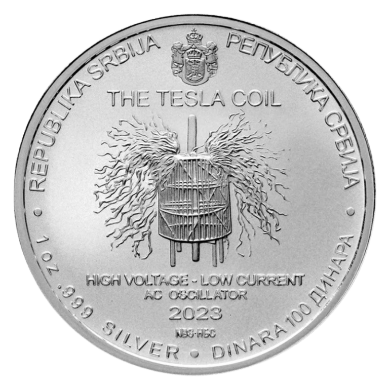 Nikola Tesla – Tesla Coils Silver Coin 1 Oz 2023 - Bullion Club
