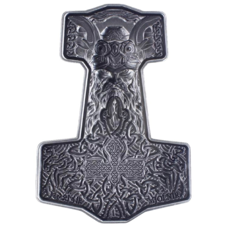 Shield Stacker - Thor’s Mjolnir Hammer Silver Stackable 2 Oz 2024 ...