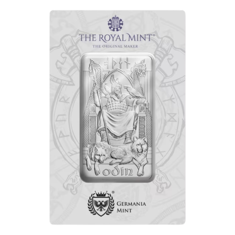 British Norse Gods Odin Silver Bar 1 Oz 2024 - Bullion Club