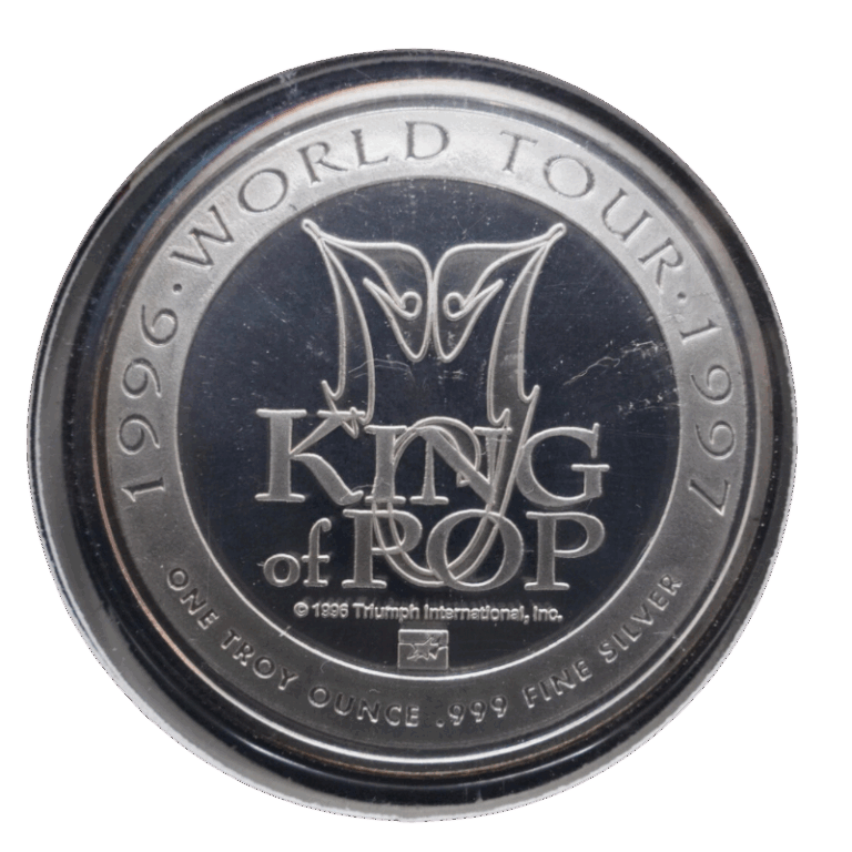Michael Jackson King Of Pop History 1996-1997 1 Oz Silver Coin ...
