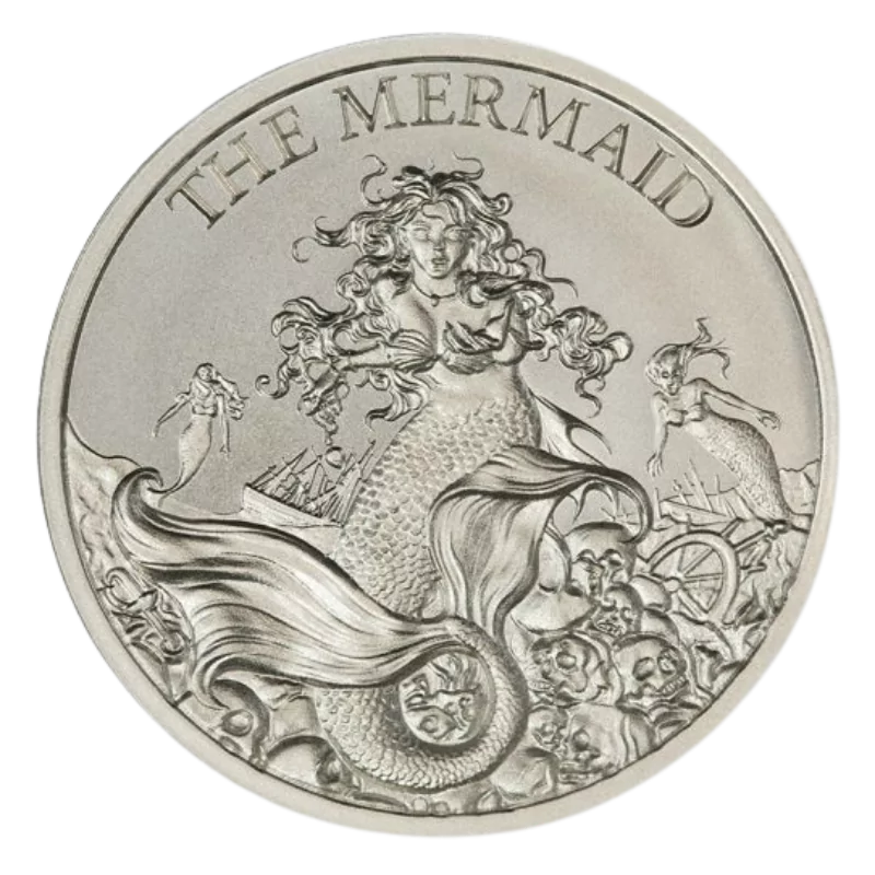 Cryptozoology – The Mermaid Silver Coin 2 Oz - Bullion Club