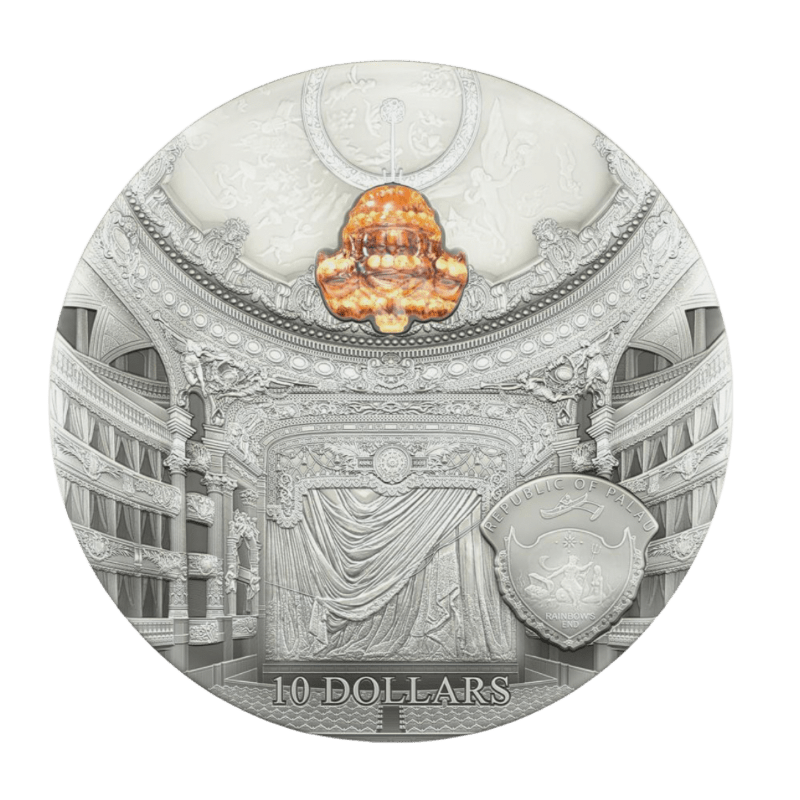 Famous Opera Crystal - L'Opéra Garnier Silver Coin Antiqued 2 Oz 2014 ...