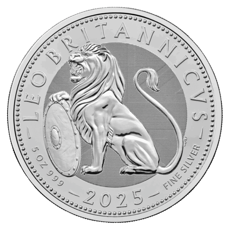 British Lion Silver Coin 5 Oz 2025 - Bullion Club