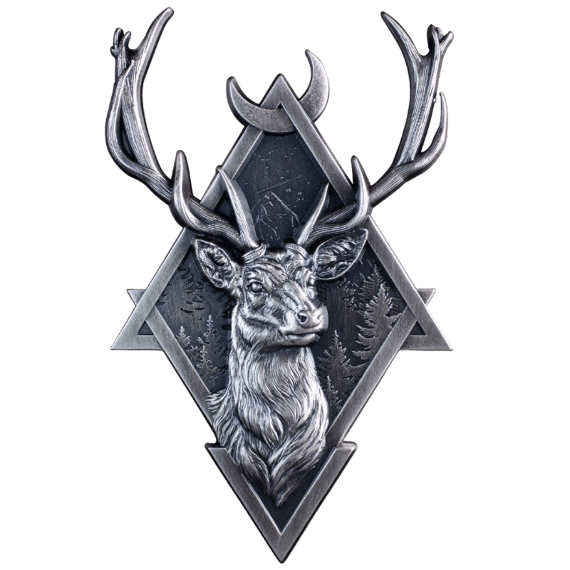 Shield Stacker – Geometric - Deer Silver Stackable Bar Antiqued 2 Oz ...