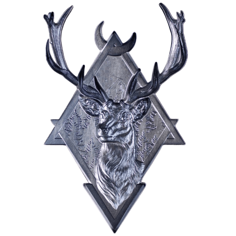 Shield Stacker – Geometric - Deer Silver Stackable Bar Antiqued 2 Oz ...