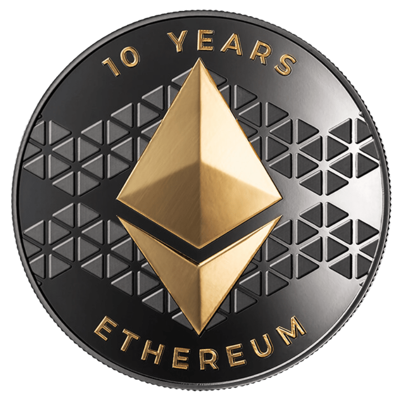 United Crypto States – Ethereum - 10 Years Silver Gilded Ruthenium Coin ...