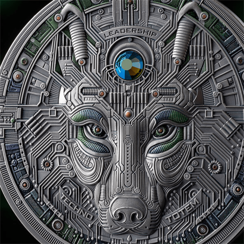 United Crypto States – Techno Totem - The Wolf Silver Coin 2 Oz 2025 ...