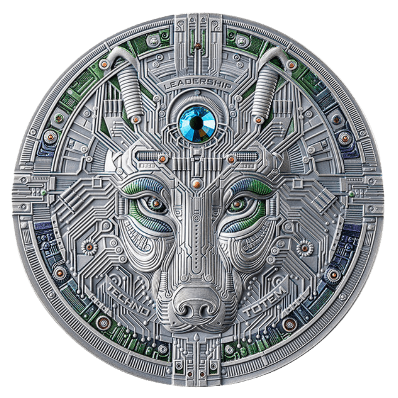 United Crypto States – Techno Totem - The Wolf Silver Coin 2 Oz 2025 ...
