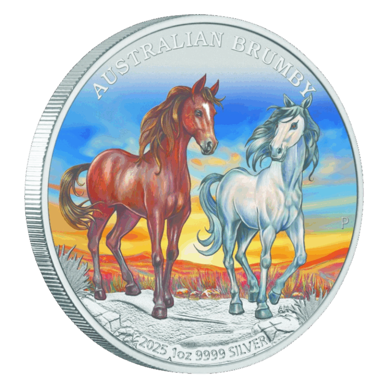 Australian Brumby Silver Color Coin 1 Oz 2025 - Bullion Club