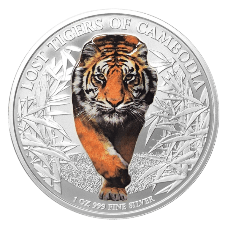 Lost Tigers Of Cambodia Silver Color Coin 1 Oz 2026 - Bullion Club