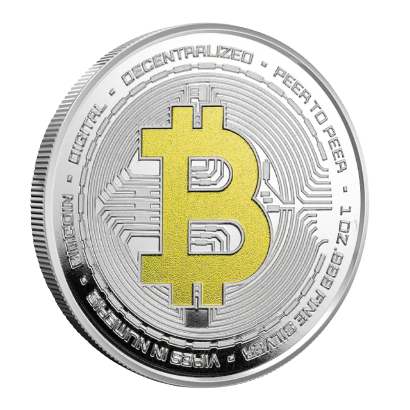 Crypto Currency – Crypto Commemorative Bitcoin Silver Color Coin Proof ...