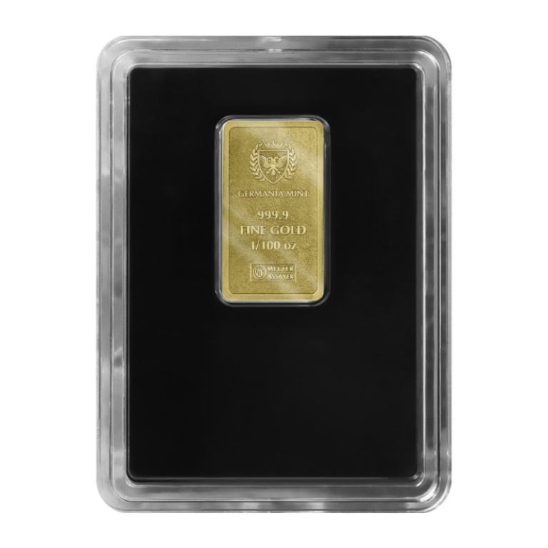 Germania Mint Gold Bar 1/100 Oz - Bullion Club