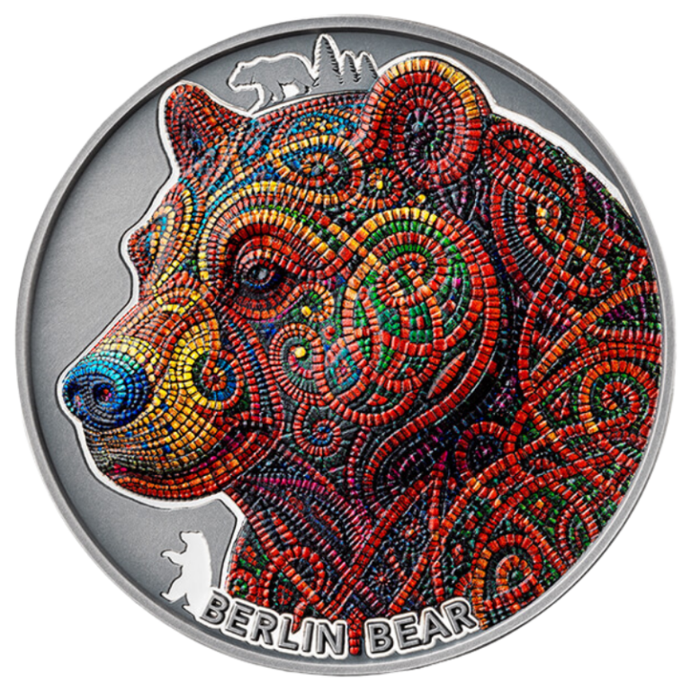 Patterns Of The World - Berlin Bear Silver Color Coin Antiqued 2 Oz ...